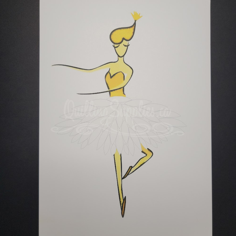 Quilled Dancing Girl Template (4)-QuillingSupplies.ca Template Size 8 ...